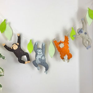PDF Instructions to Sew Your Own Felt Monkeys Garland, Digital Felt ...