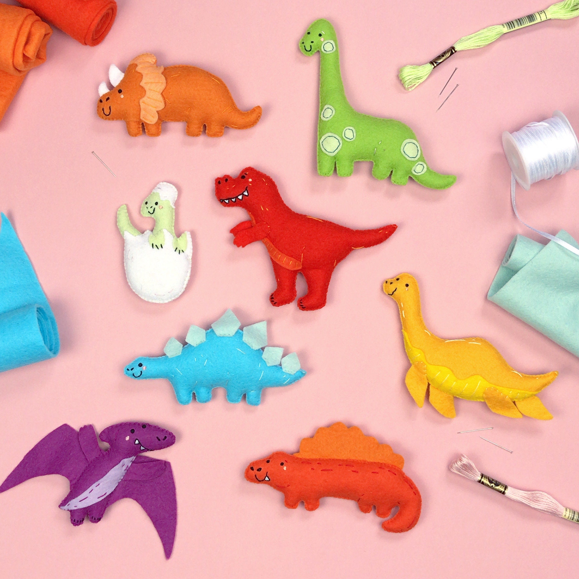 PDF Instructions to Sew Your Own Tabitha the Triceratops Felt Animal ...