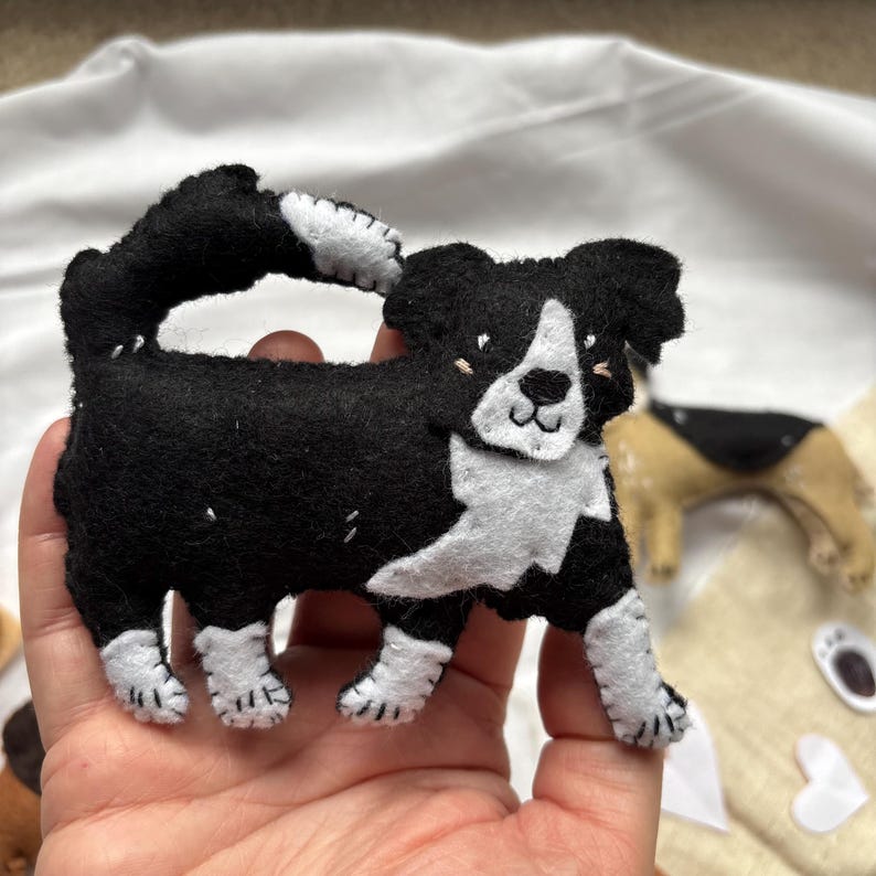PDF Instructions to Sew Your Own Set of 5 Dogs, Diy Felt Dogs, Felt ...