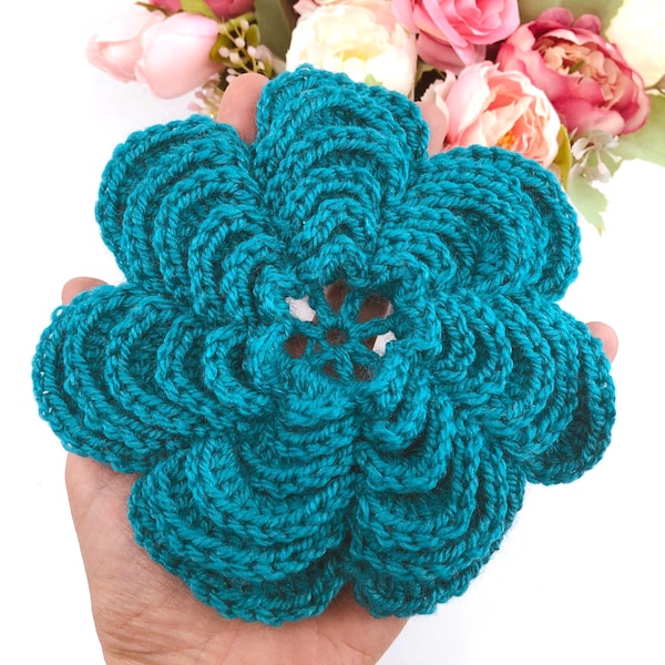 Large Crochet Flower - Etsy