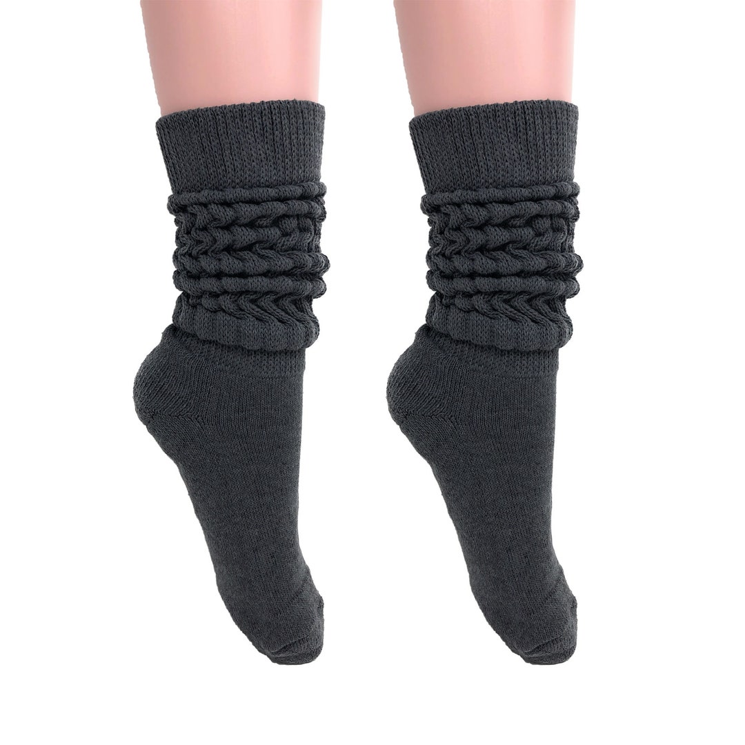 Slouch Socks for Women Extra Tall Heavy Cotton Socks 2 PAIR - Etsy