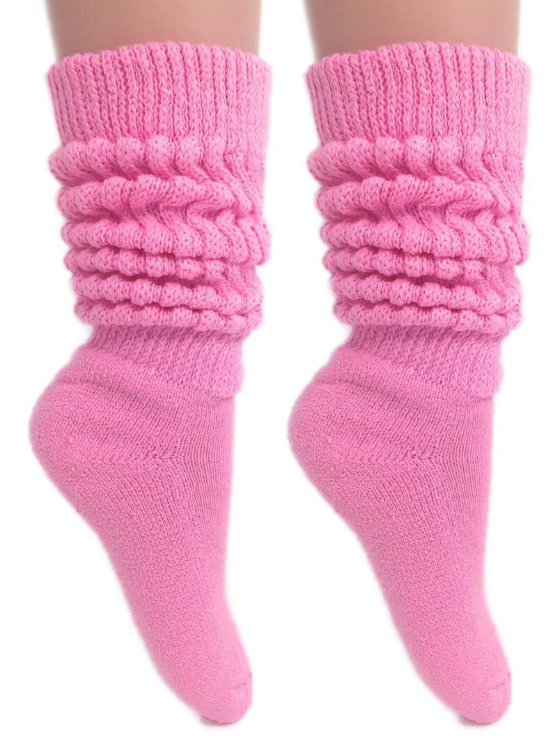 Slouch Socks For Women Extra Long Heavy Cotton Socks 2 Pair Etsy