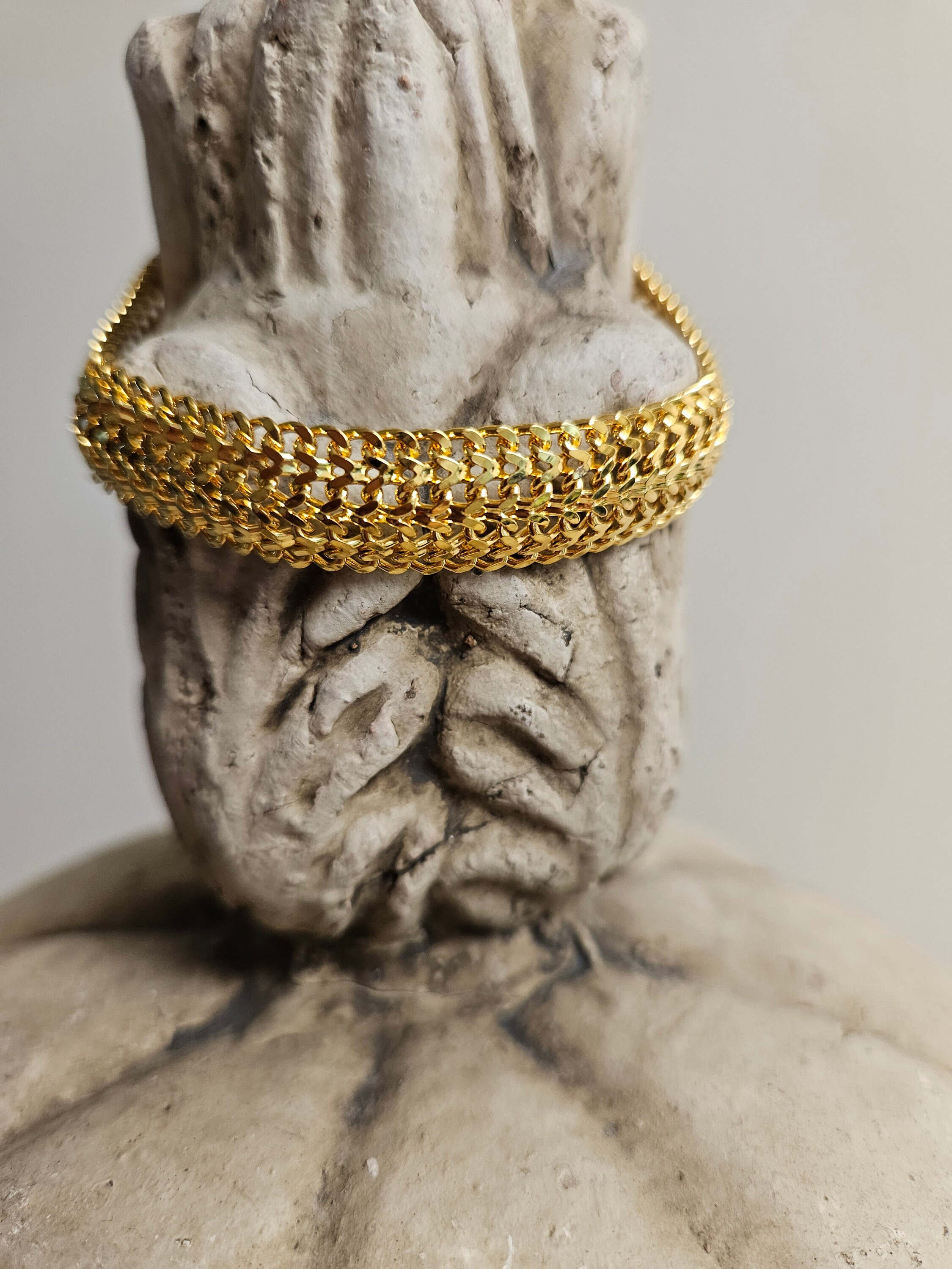 Gold Vermeil Mesh Bracelet 925 Gold Over Sterling Silver Milor Made in ...