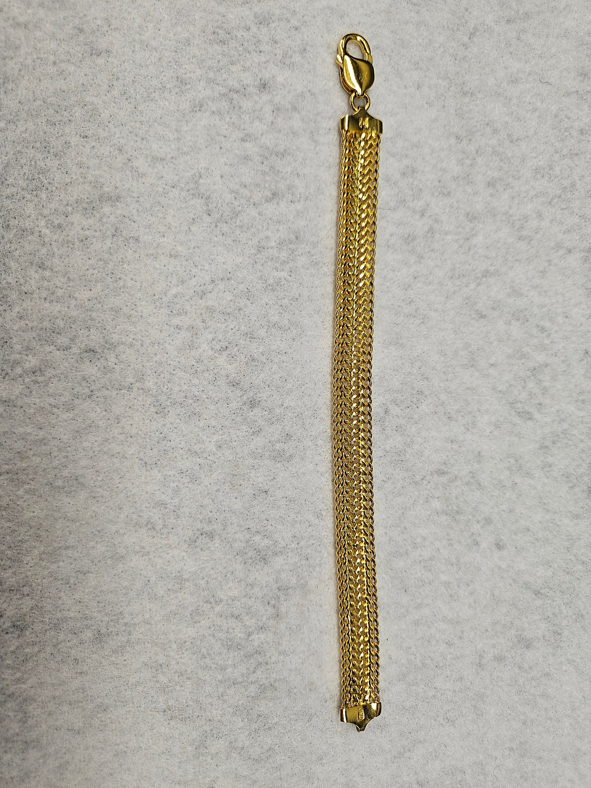 Gold Vermeil Mesh Bracelet 925 Gold Over Sterling Silver Milor Made in ...