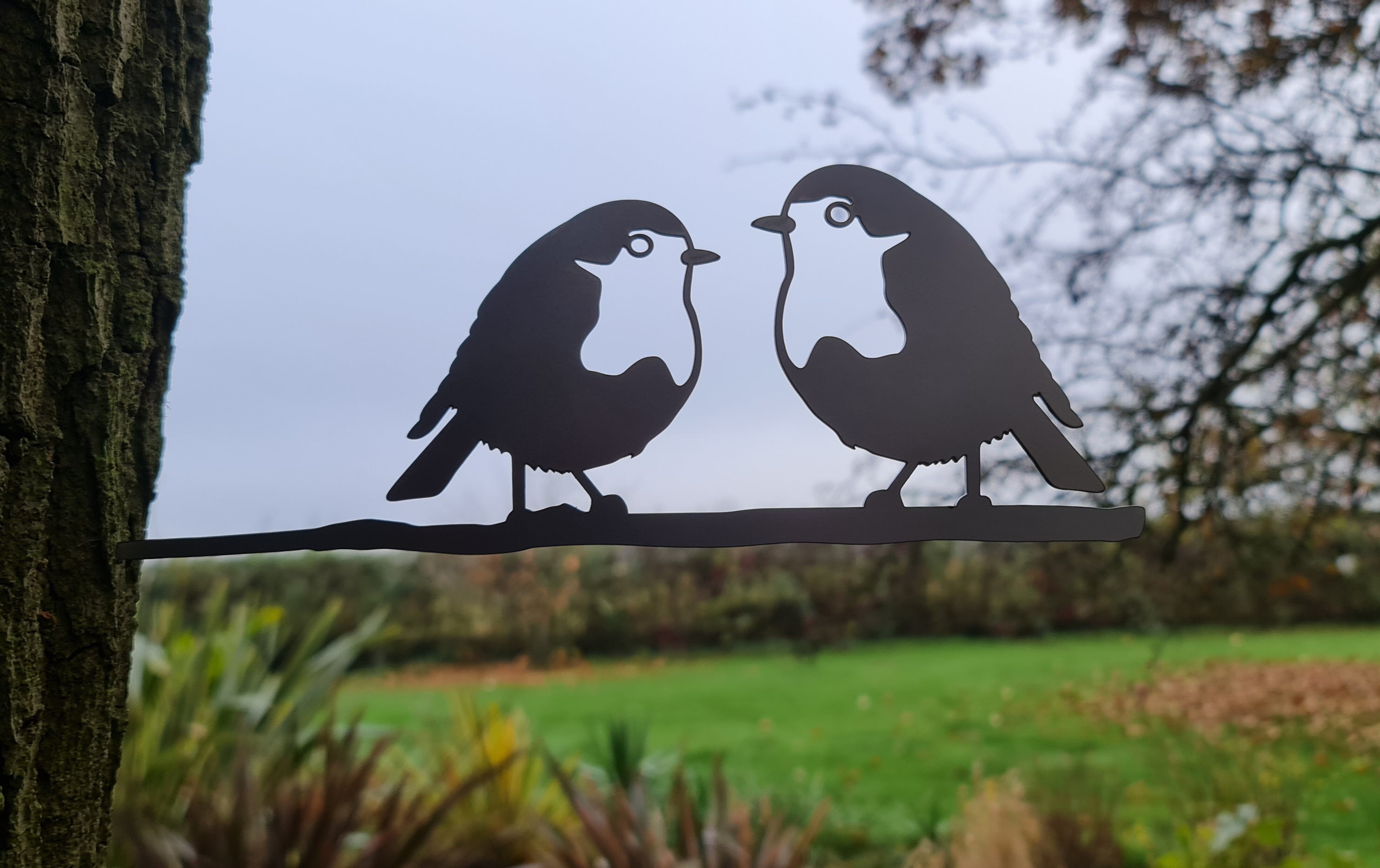 Rusty Robins Rusty Metal Robin on Branch Rusty Metal Bird Garden Bird ...