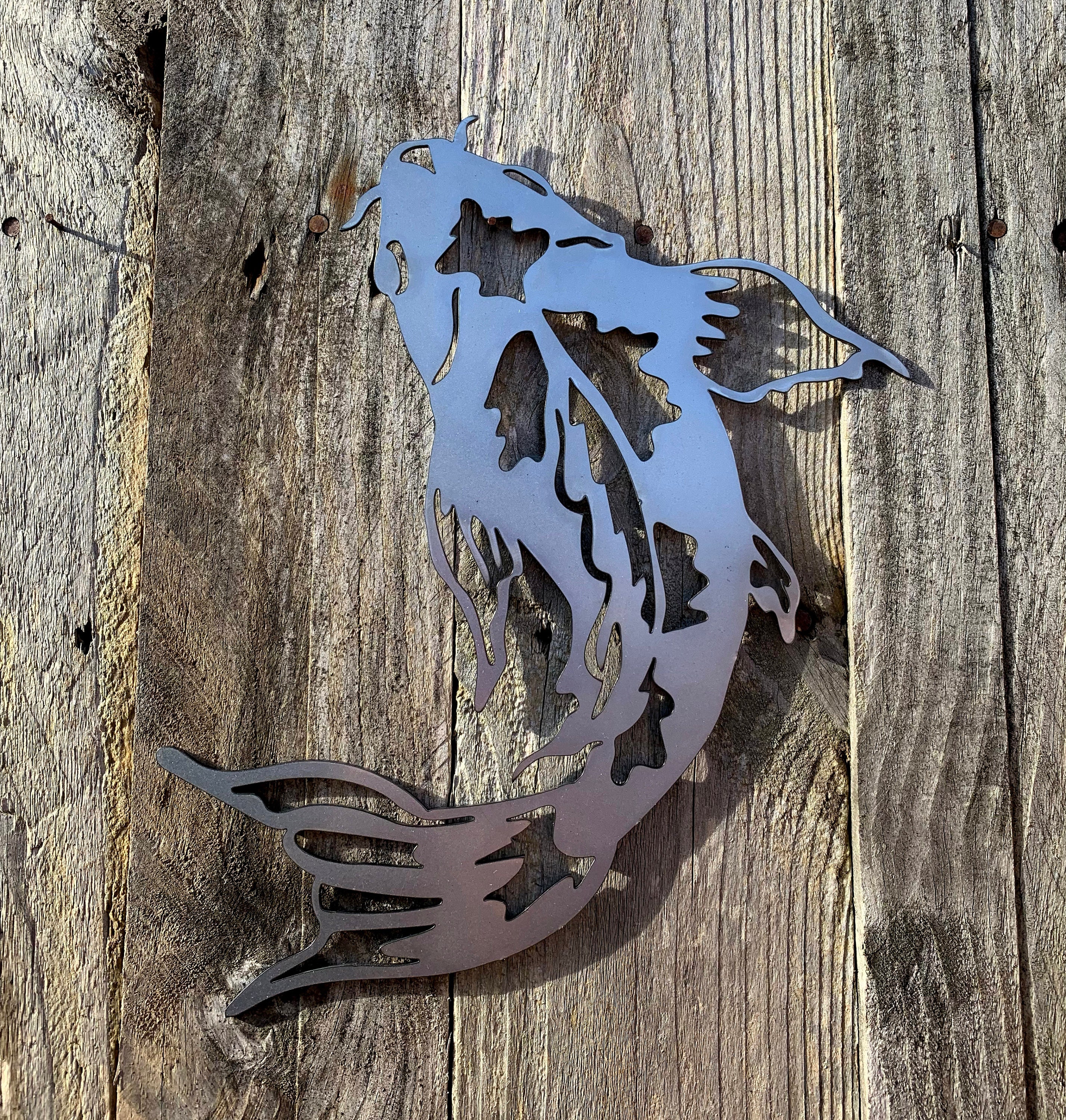 Koi Fish Metal Wall Art – Steel Garden Ornament, Made in UK - Etsy UK