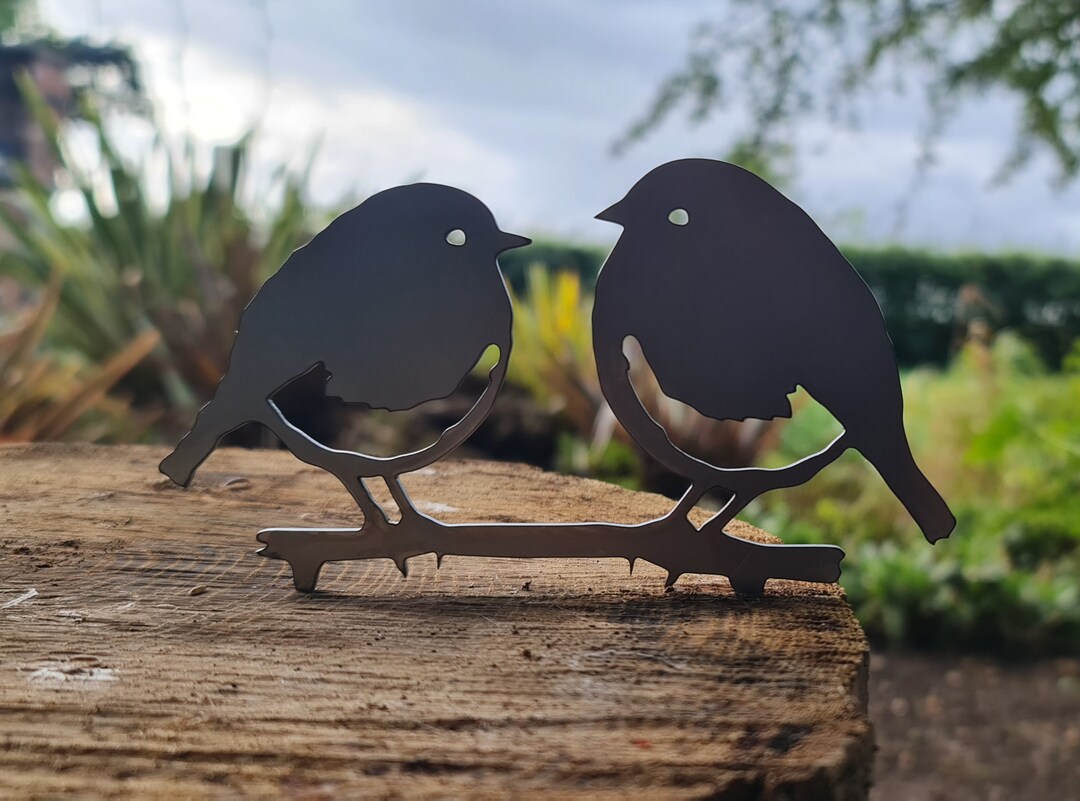 Rusty Robins Rusty Metal Robin on Branch Rusty Metal Bird - Etsy UK