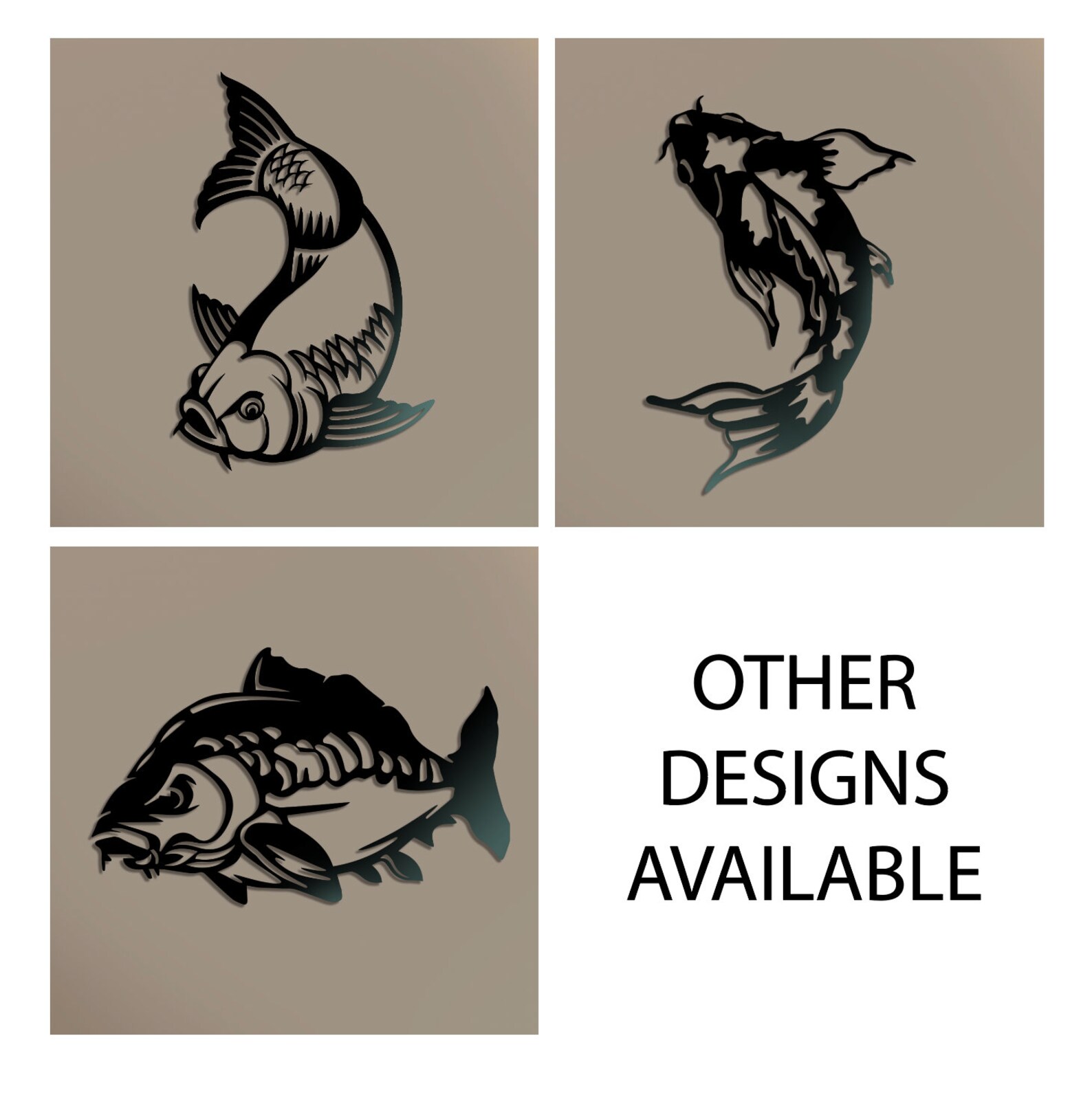 Koi Fish Metal Wall Art – Steel Garden Ornament, Made in UK - Etsy UK