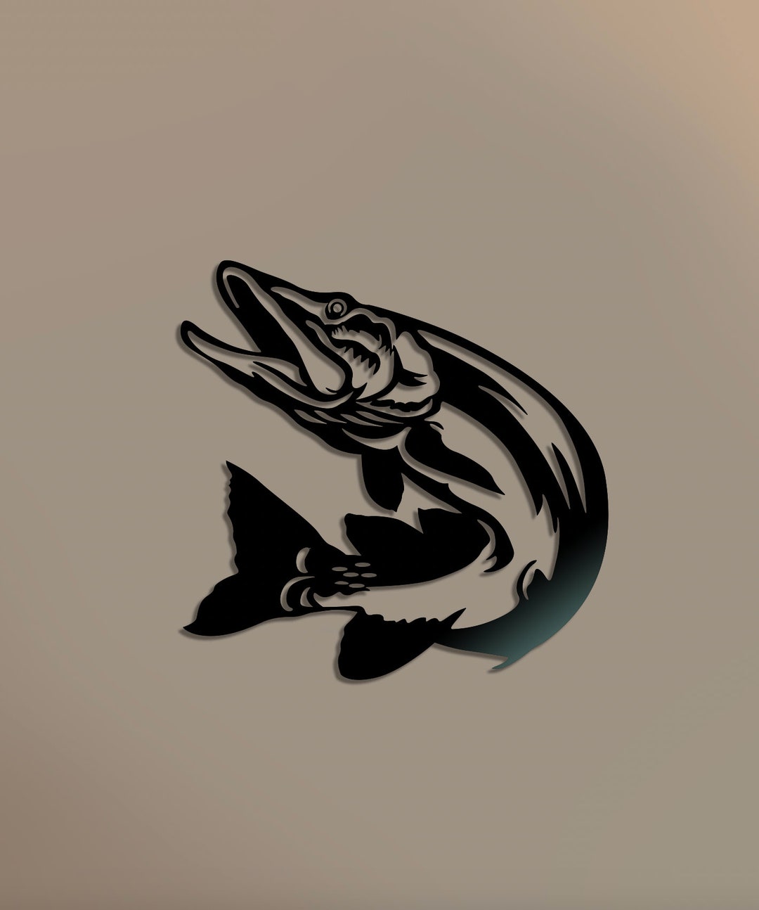 Pike Fish Metal Wall Art Steel Reef - Original Designs - Garden or ...