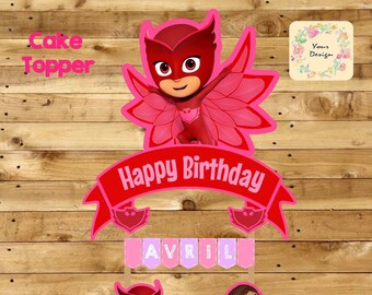 Owlette cake topper | Etsy