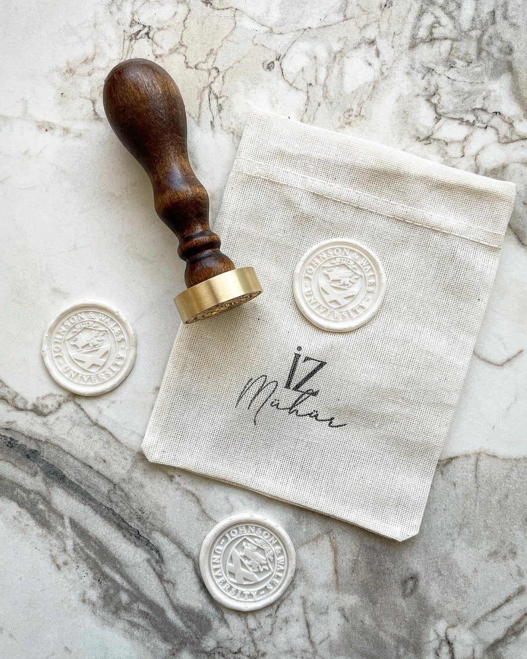 Personalized Wax Seal Stamp Kit: Custom Logo or Design and Monogram - Etsy