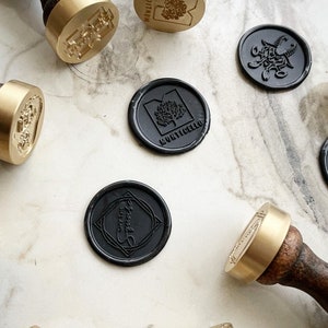 Custom Logo Chocolate Stamp: Brass Metal & Wood Handle - Etsy