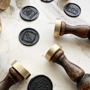 Custom Logo Chocolate Stamp: Brass Metal & Wood Handle - Etsy
