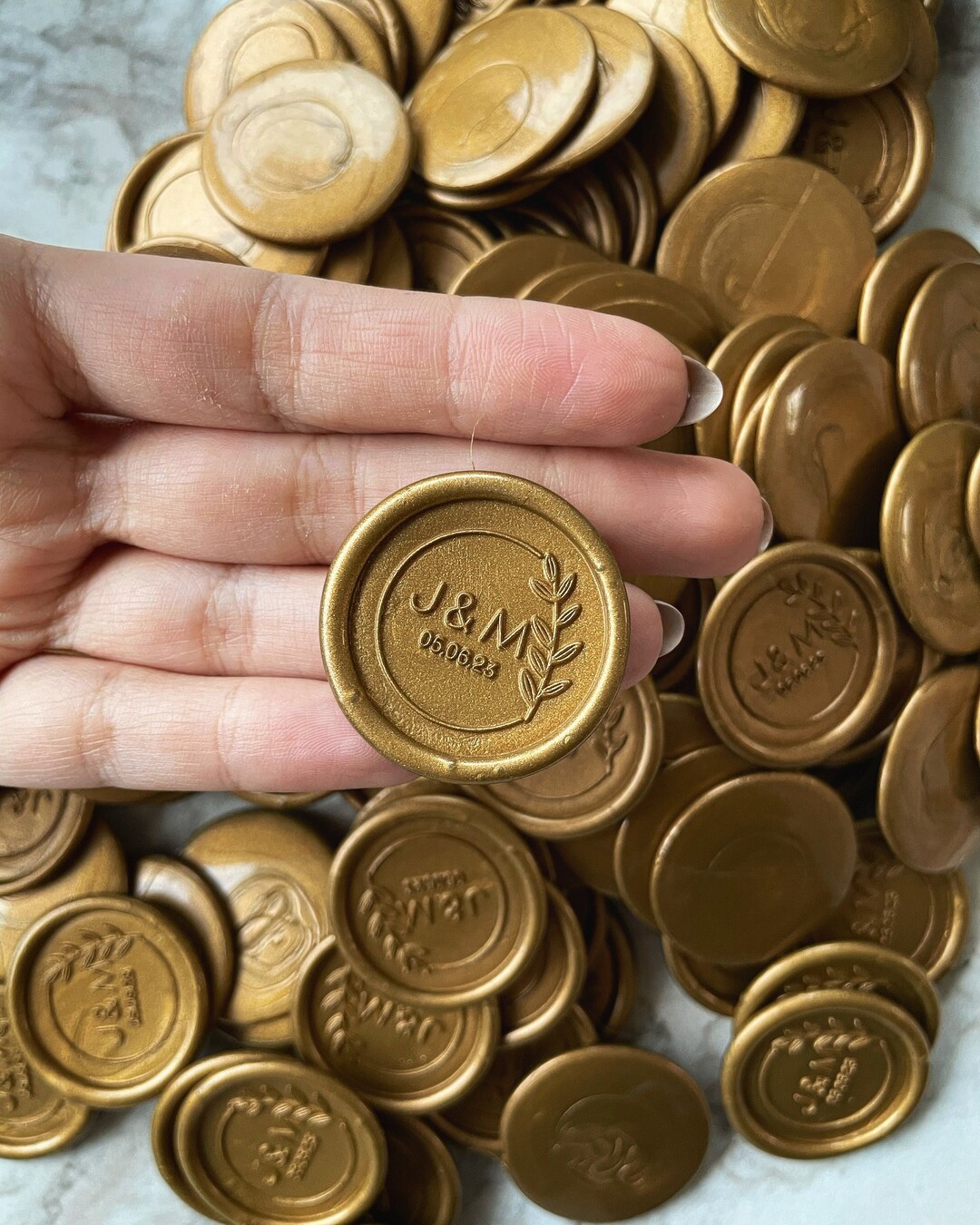 Personalised Wax Seal Stickers, Custom Wax Seals Stickers, Gold Color ...