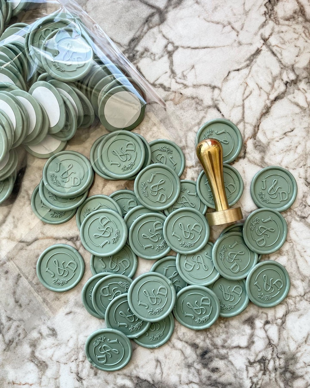 Custom Wax Seals, Personalized Wax Seals Sticker, Monogram Wax Seal ...