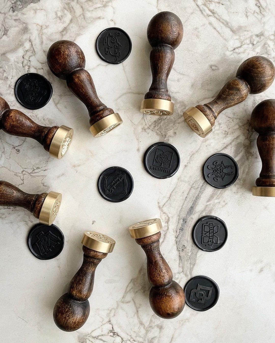 Custom Logo Chocolate Stamp: Brass Metal & Wood Handle - Etsy