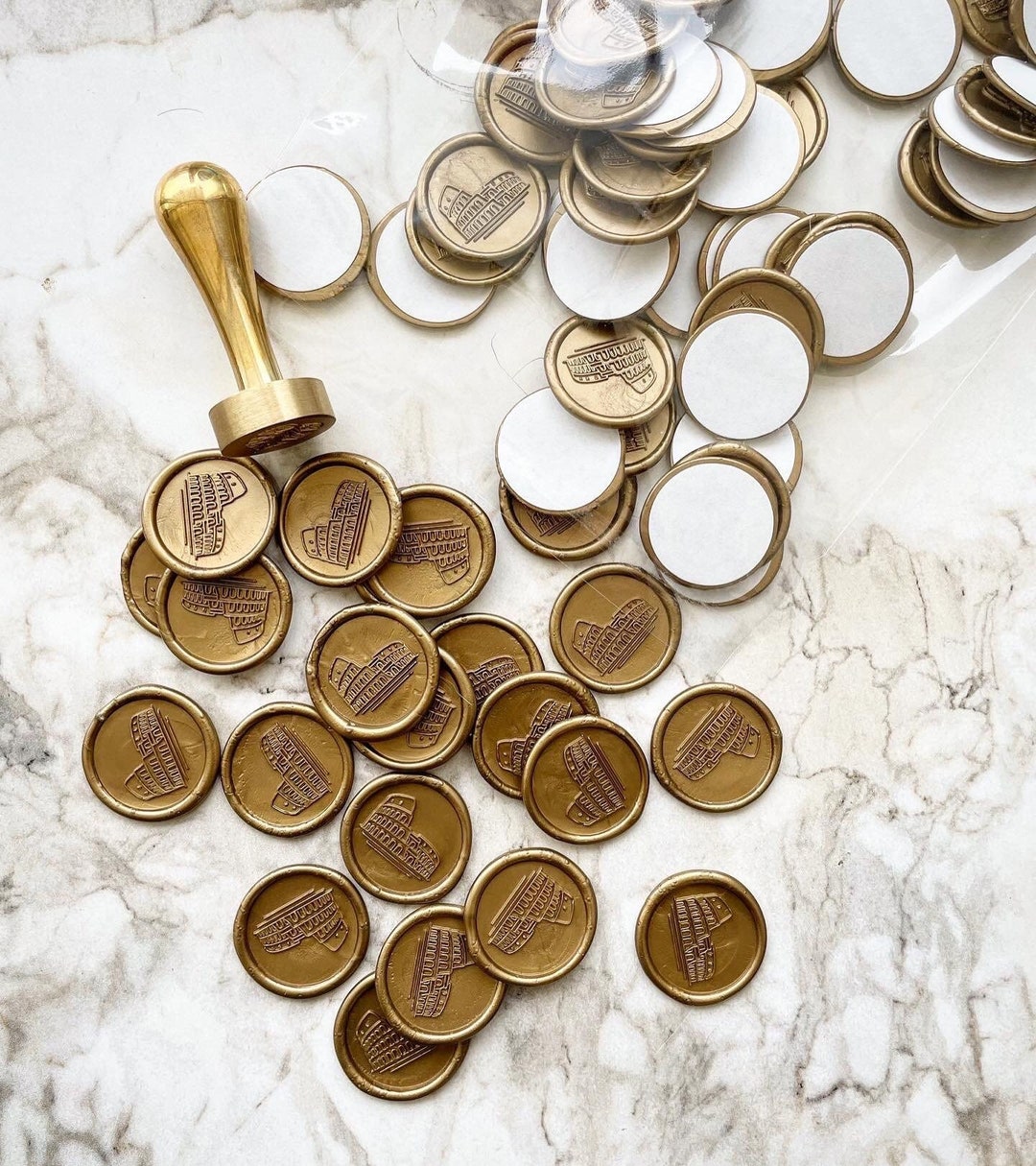 Custom Logo Wax Seal Sticker, Personalized Adhesive Backed Wax Weal ...