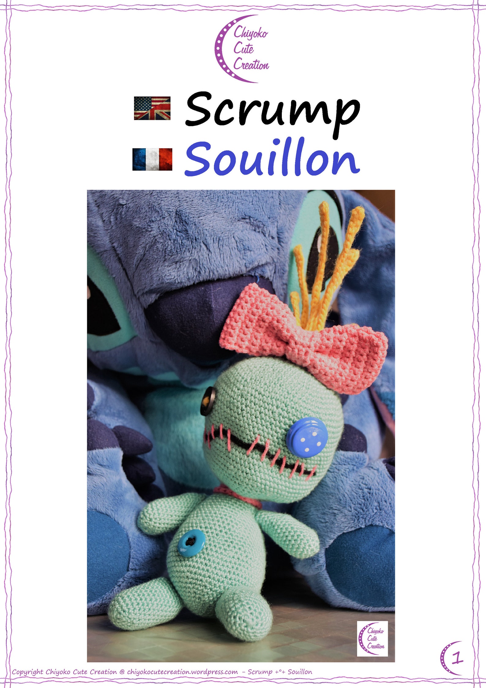 Scrump Crochet Pattern Amigurumi Doll Lilo & Stitch - Etsy