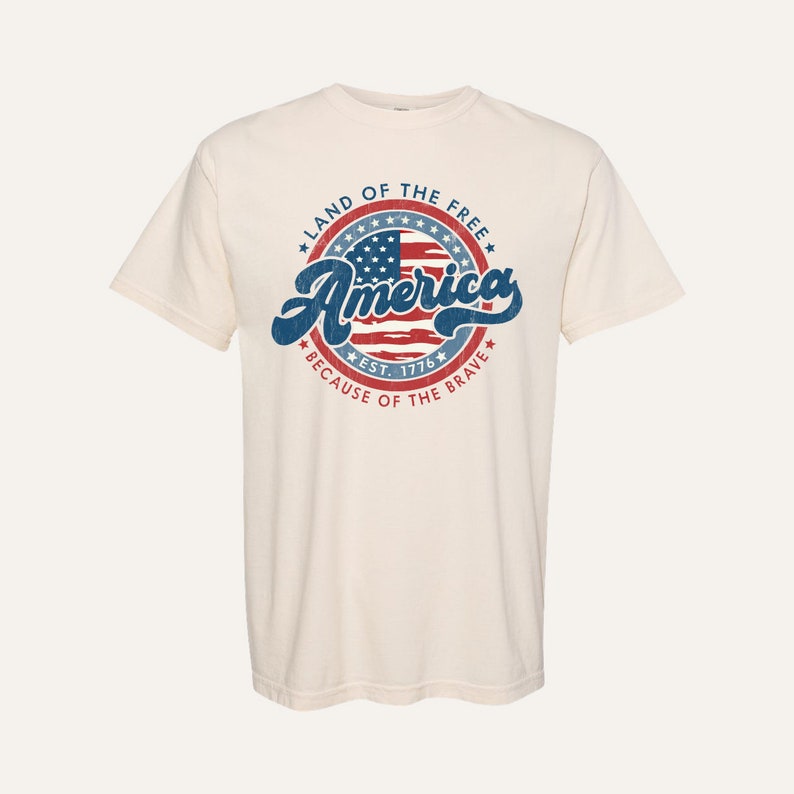 Comfort Colors America the Free Tee - Land of the Free Tee - 4th of ...