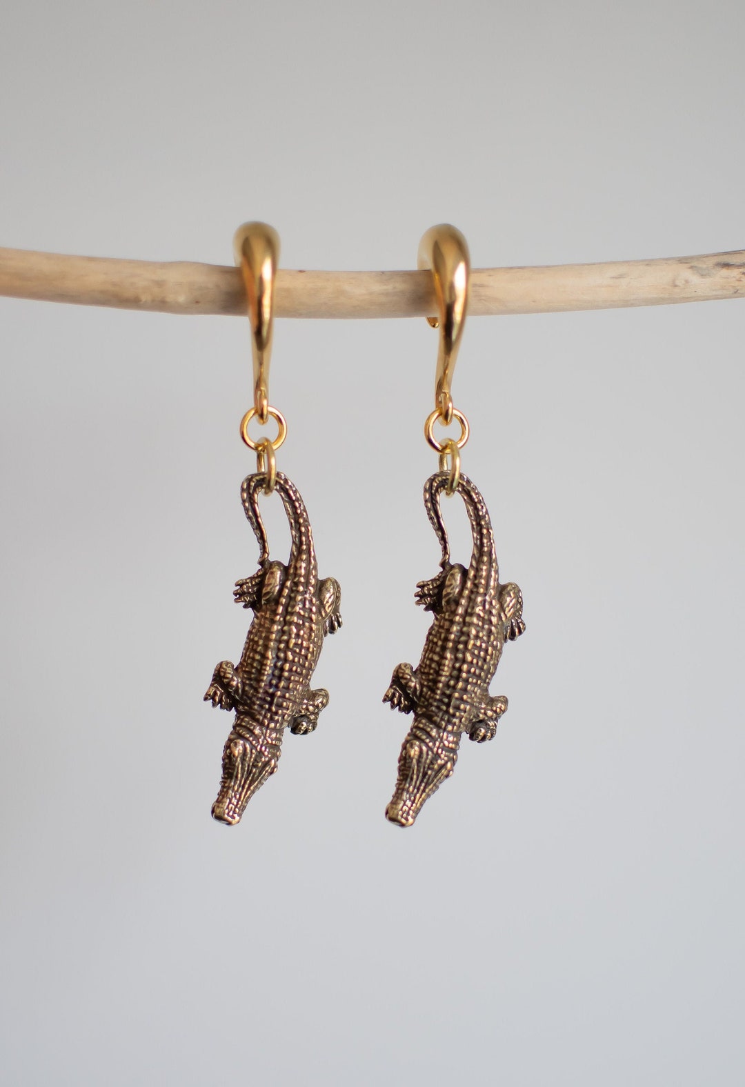 Crocodile Ear Weights (0G / 8mm+) (pair) Stretched Ears, Gauges ...