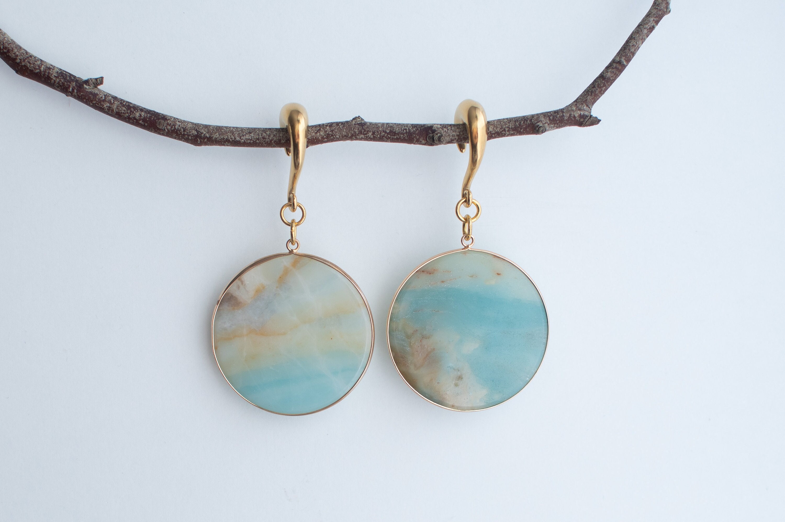 Amazonite Ear Weights: 4mm / 8mm (6G / 0G) (pair) Crystal Gauges ...