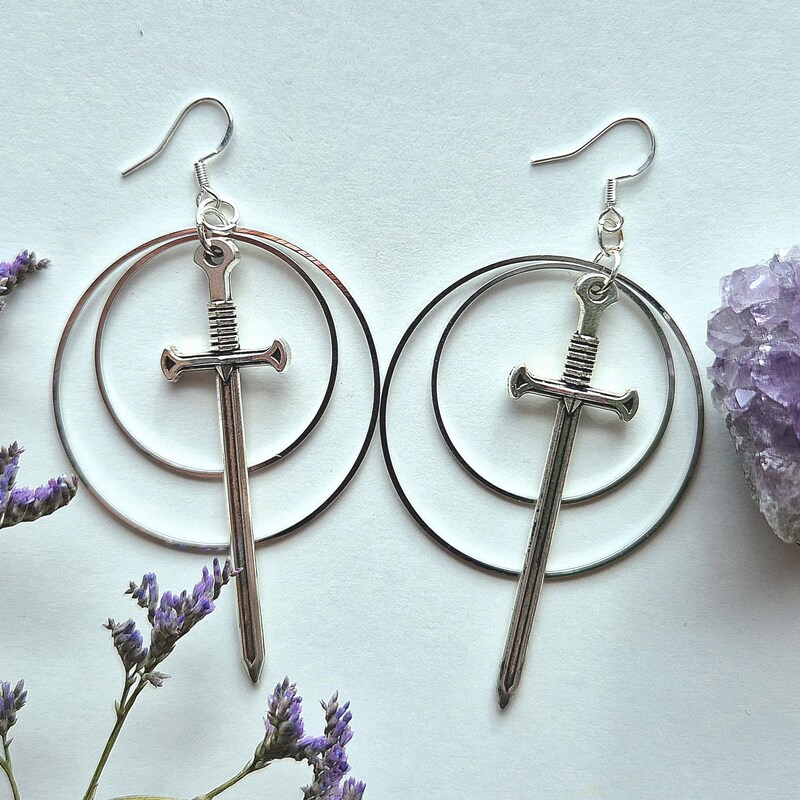 Sword Earrings - Etsy