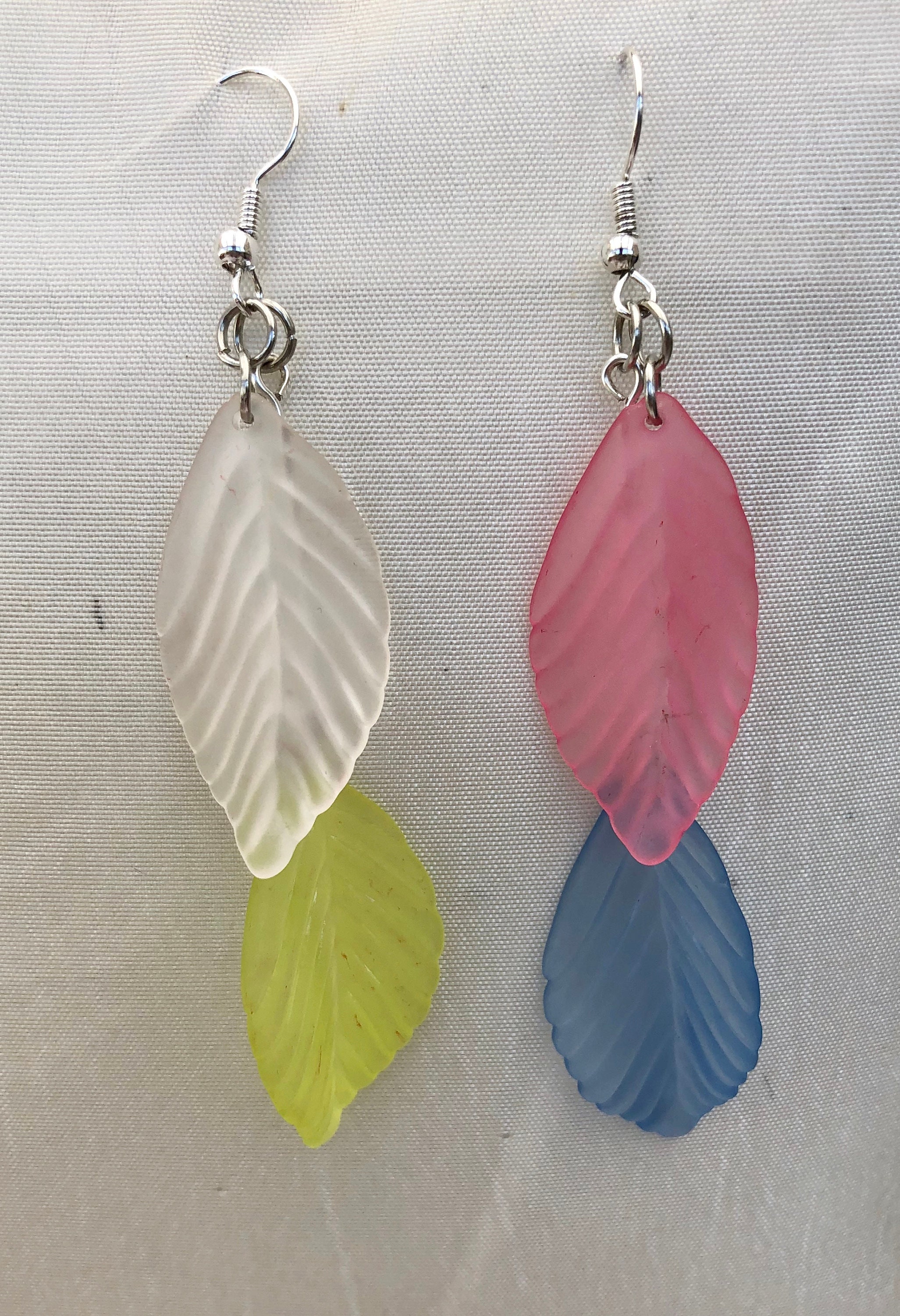 Pendientes de hoja multicolores - Etsy España