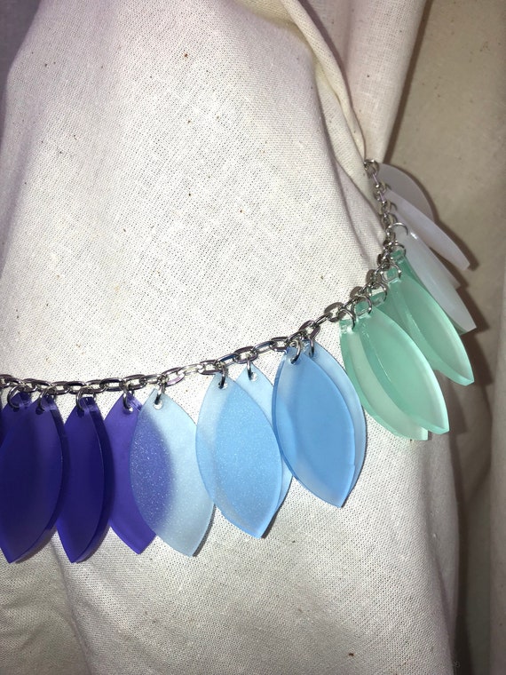 Perspex Blattförmige Halskette | Etsy