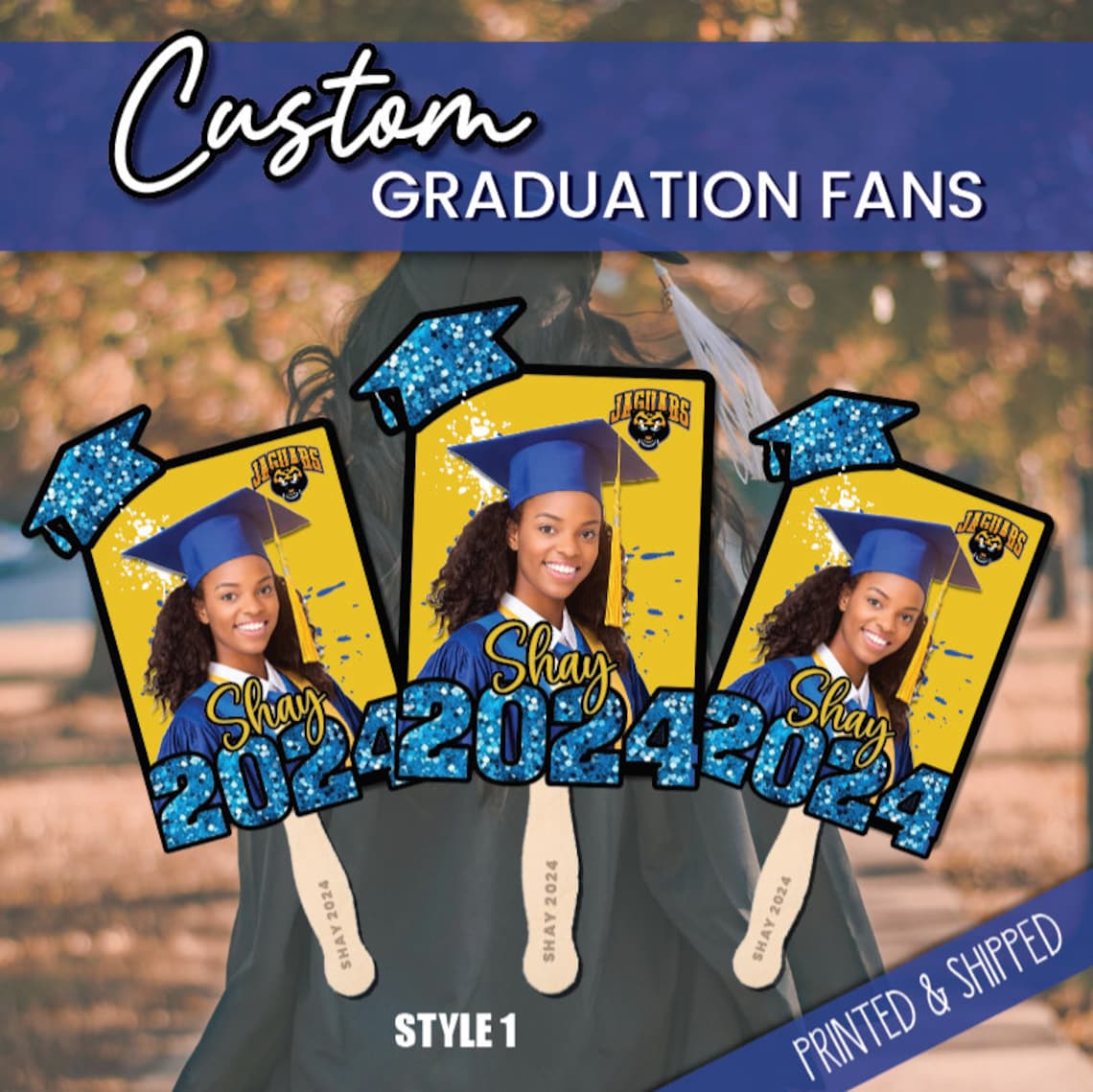 Graduation Fans, Custom Graduation Fans, Graduation Class of 2024 ...