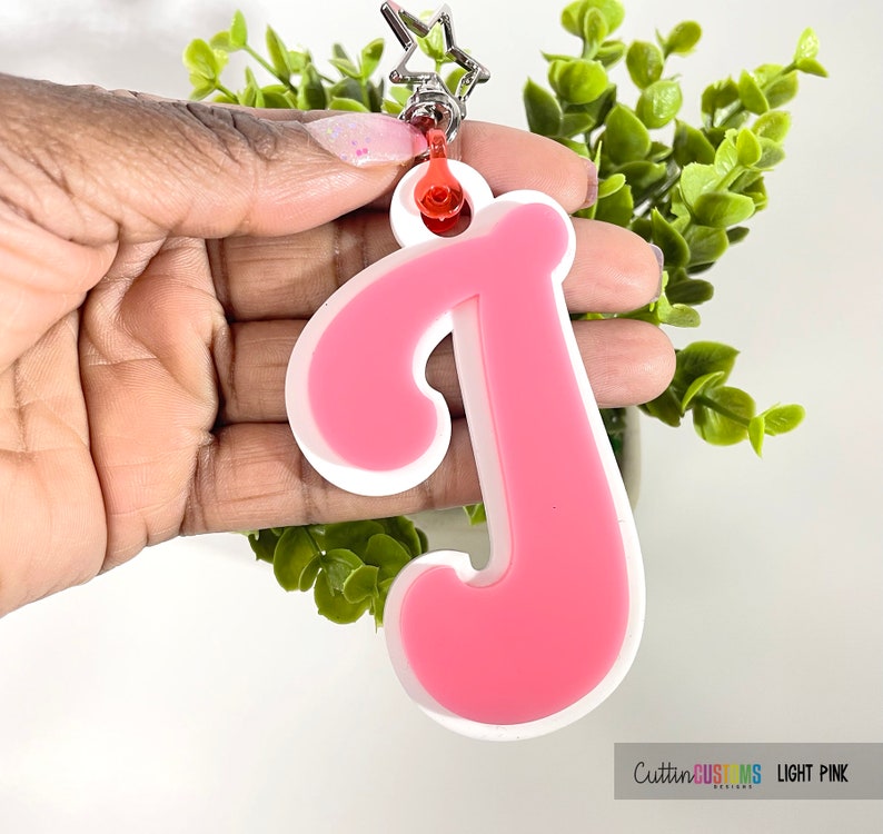 Initial Keychain, Backpack Letter Keychain, Letter Keychain, Cute ...