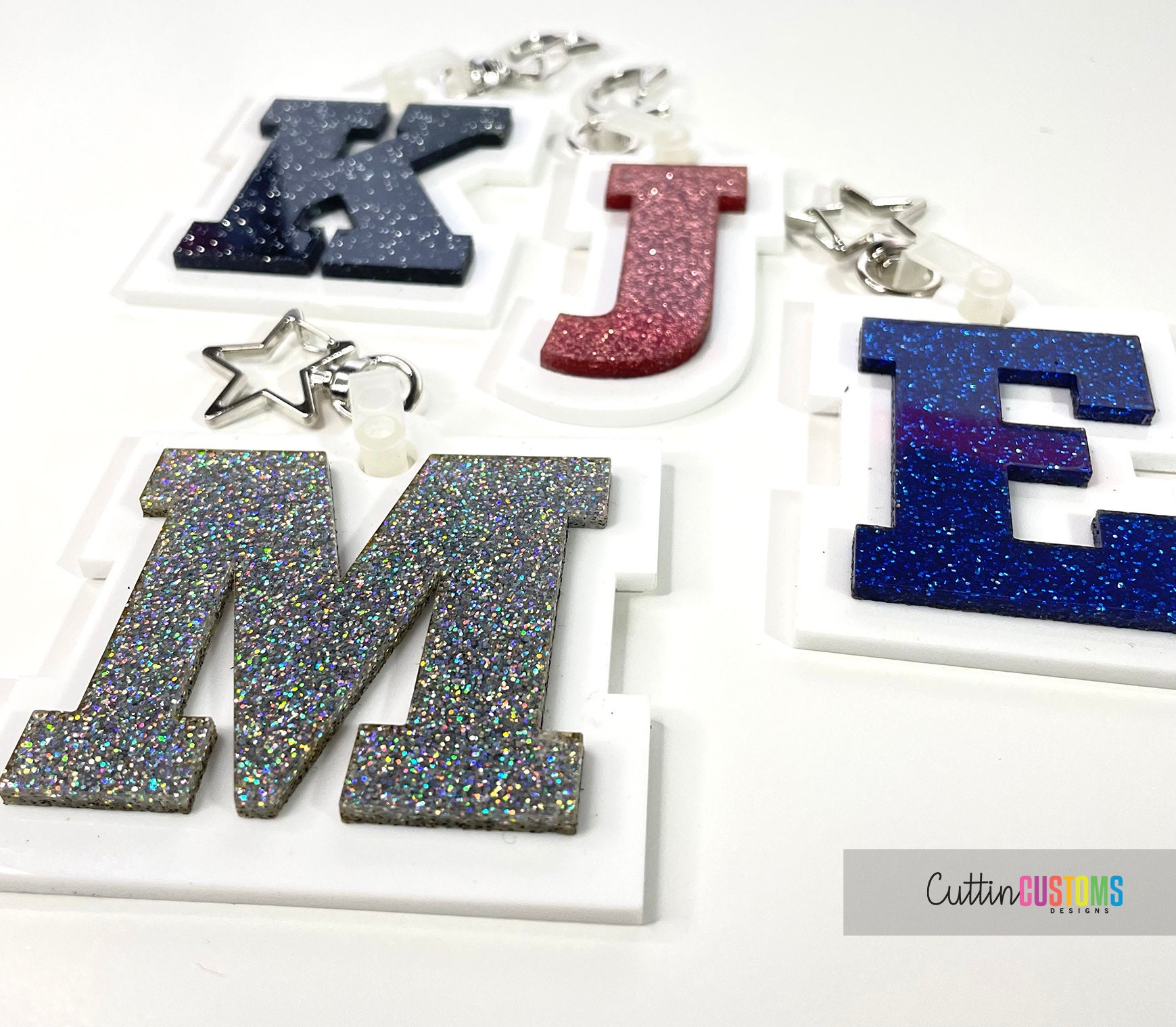 Initial Keychain, Backpack Letter Keychain, Letter Keychain, Cute ...