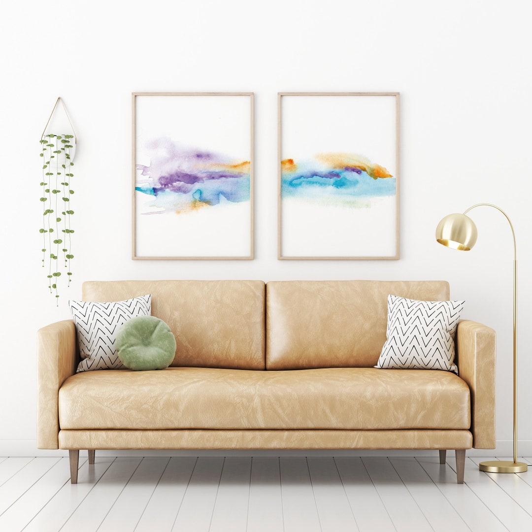 Printable Watercolor Abstract, Canvas Printable Watercolor, Modern ...