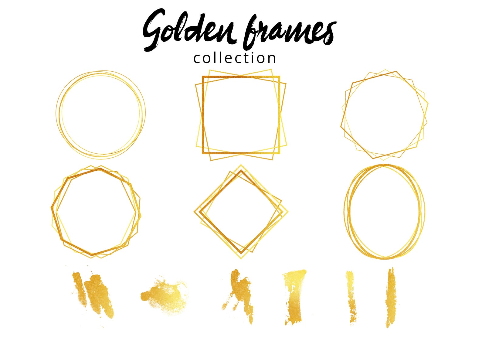 Golden Frames Collection, Png Clipart, Golden Clipart, Golden Frames ...
