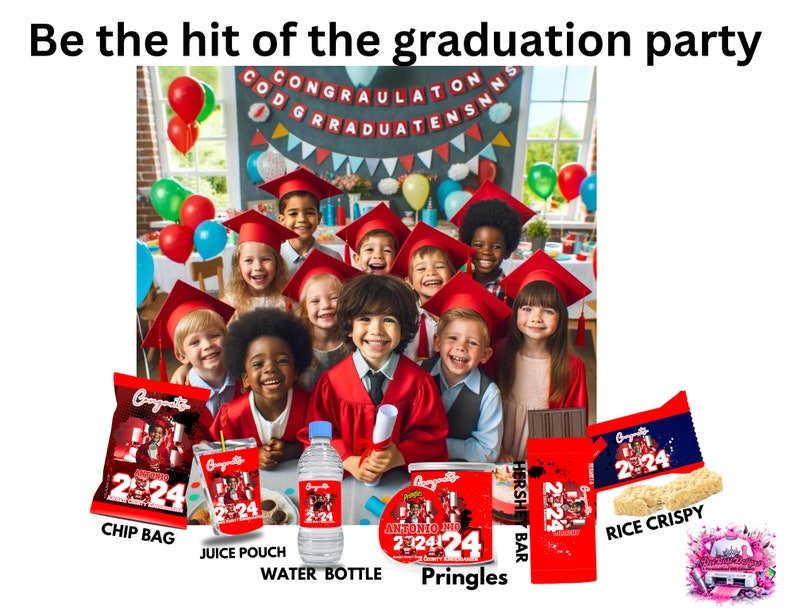 Graduation Party Favors Canva Mockup Template Editable Designs - Etsy