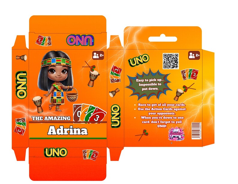 Uno Card Template, Customizable Uno Template - Etsy