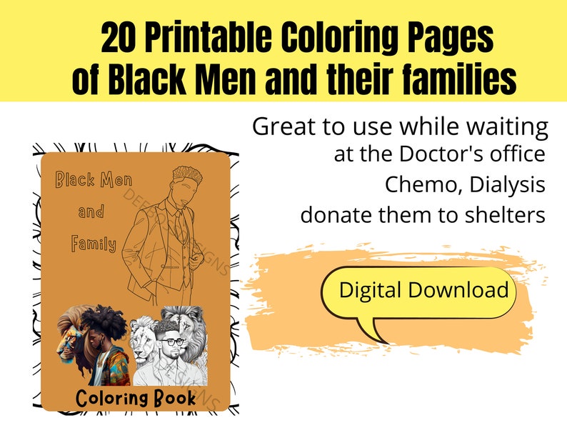 Coloring Book for Men, Black History Coloring Book, Gifts for Men - Etsy