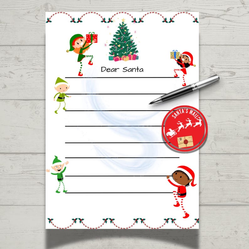 Christmas Letters to Santa Set, Personalized Writing Kit for Kids to ...