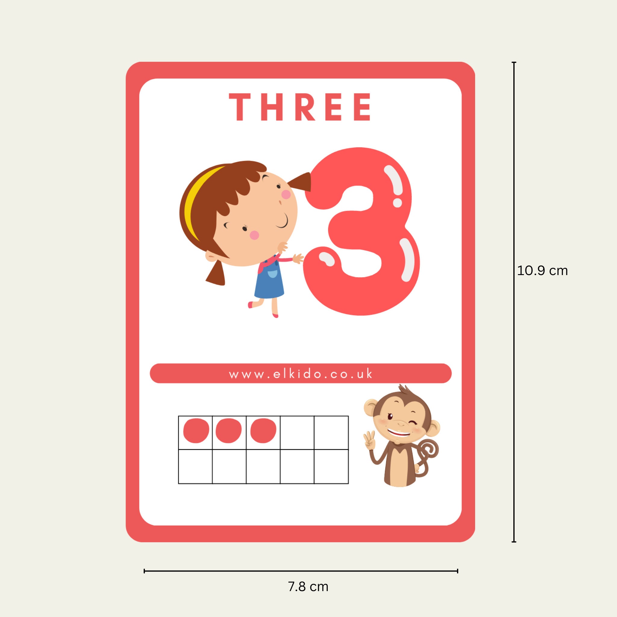 Printable Numbers 1-10 Flashcards for Kids, Ten Frame Counting Flash ...