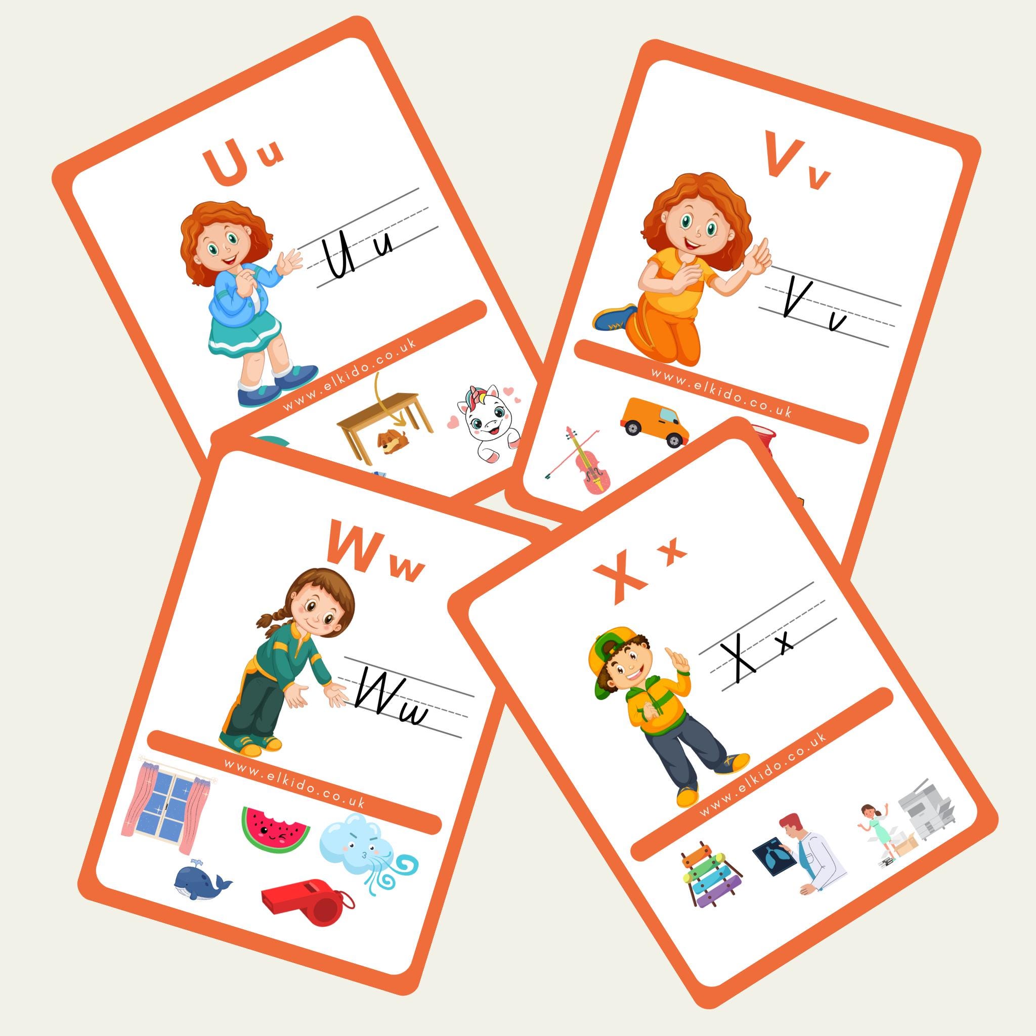 Printable Alphabet Flashcards | ABC Learning Cards for Kids |preschool ...