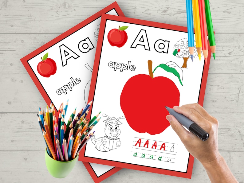 Printable Alphabet Coloring Pages for Kids/alphabet Coloring Toddler ...