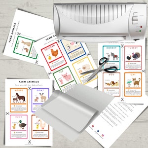 Printable Farm Animal Flashcards for Kids/fun Facts About Farm Animals ...