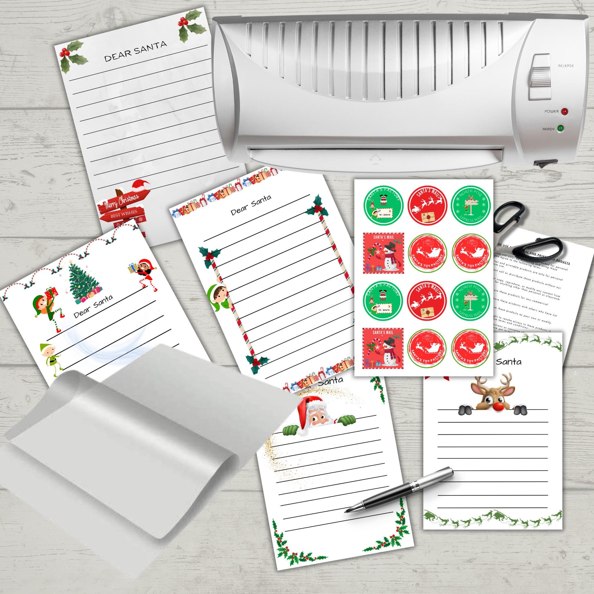 Christmas Letters to Santa Set, Personalized Writing Kit for Kids to ...