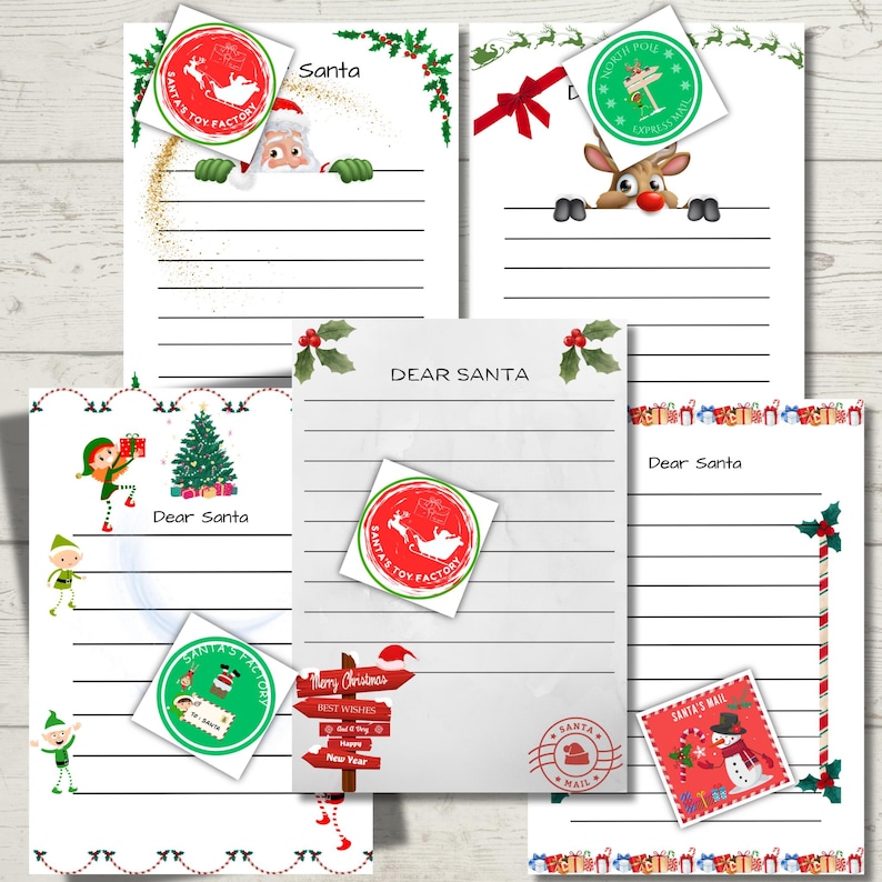 Christmas Letters to Santa Set, Personalized Writing Kit for Kids to ...