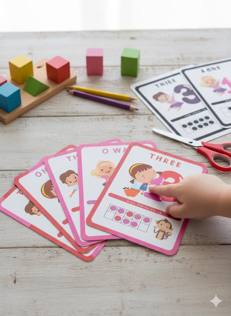 Printable Numbers 1-10 Flashcards for Kids, Ten Frame Counting Flash ...