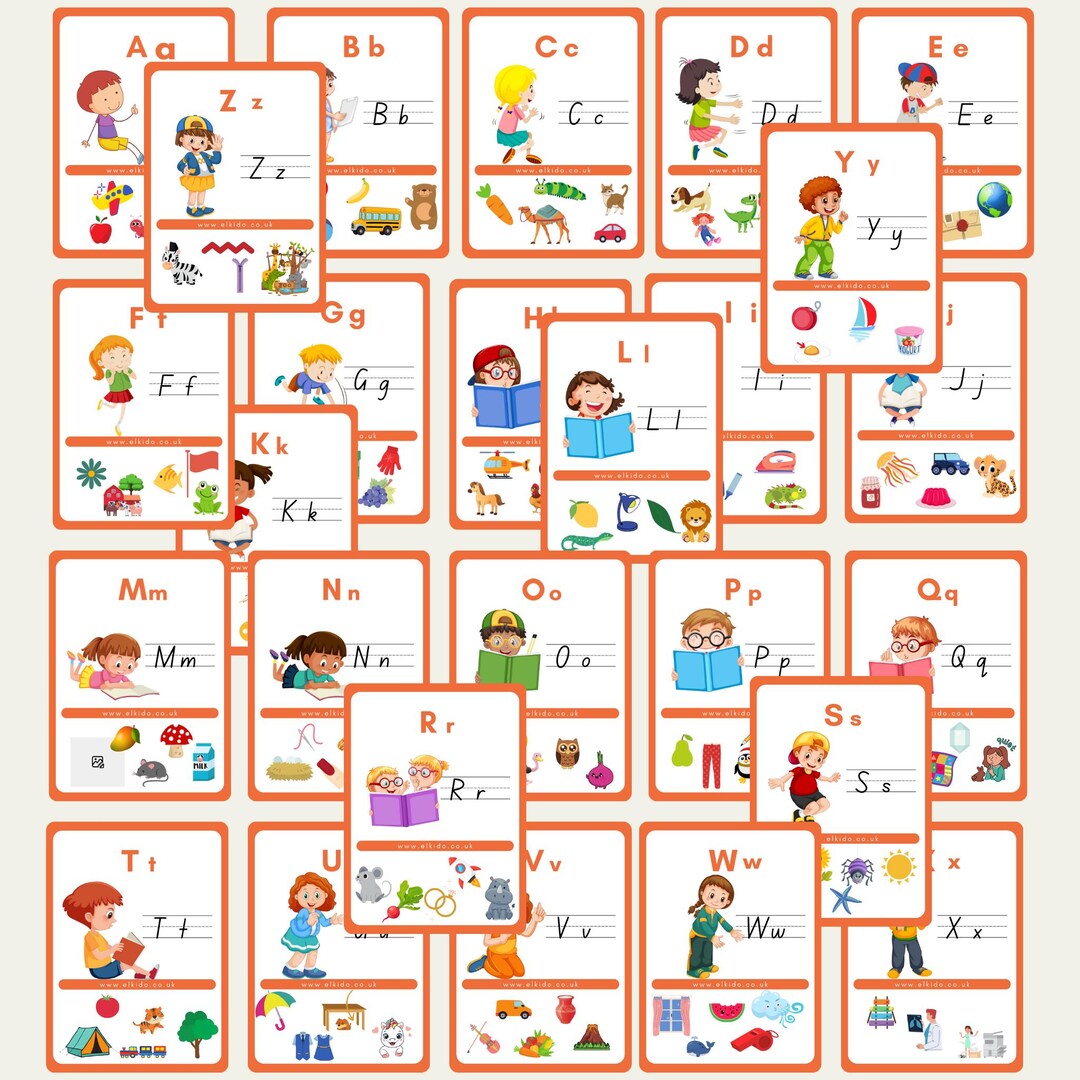Printable Alphabet Flashcards | ABC Learning Cards for Kids |preschool ...