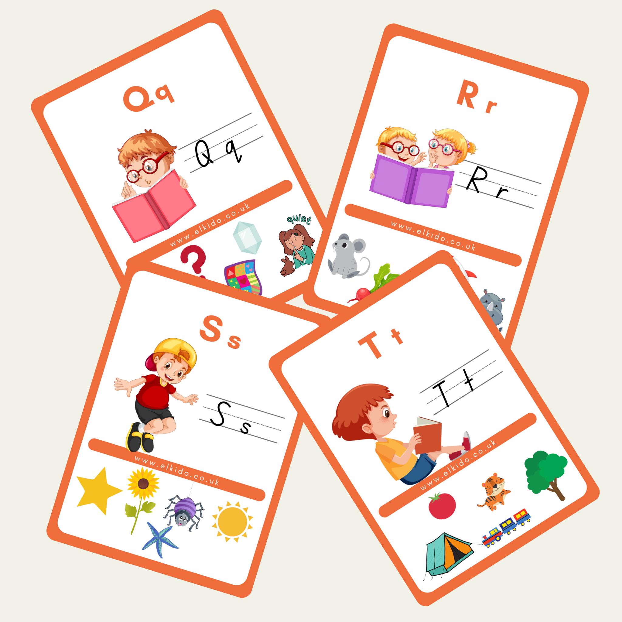 Printable Alphabet Flashcards | ABC Learning Cards for Kids |preschool ...