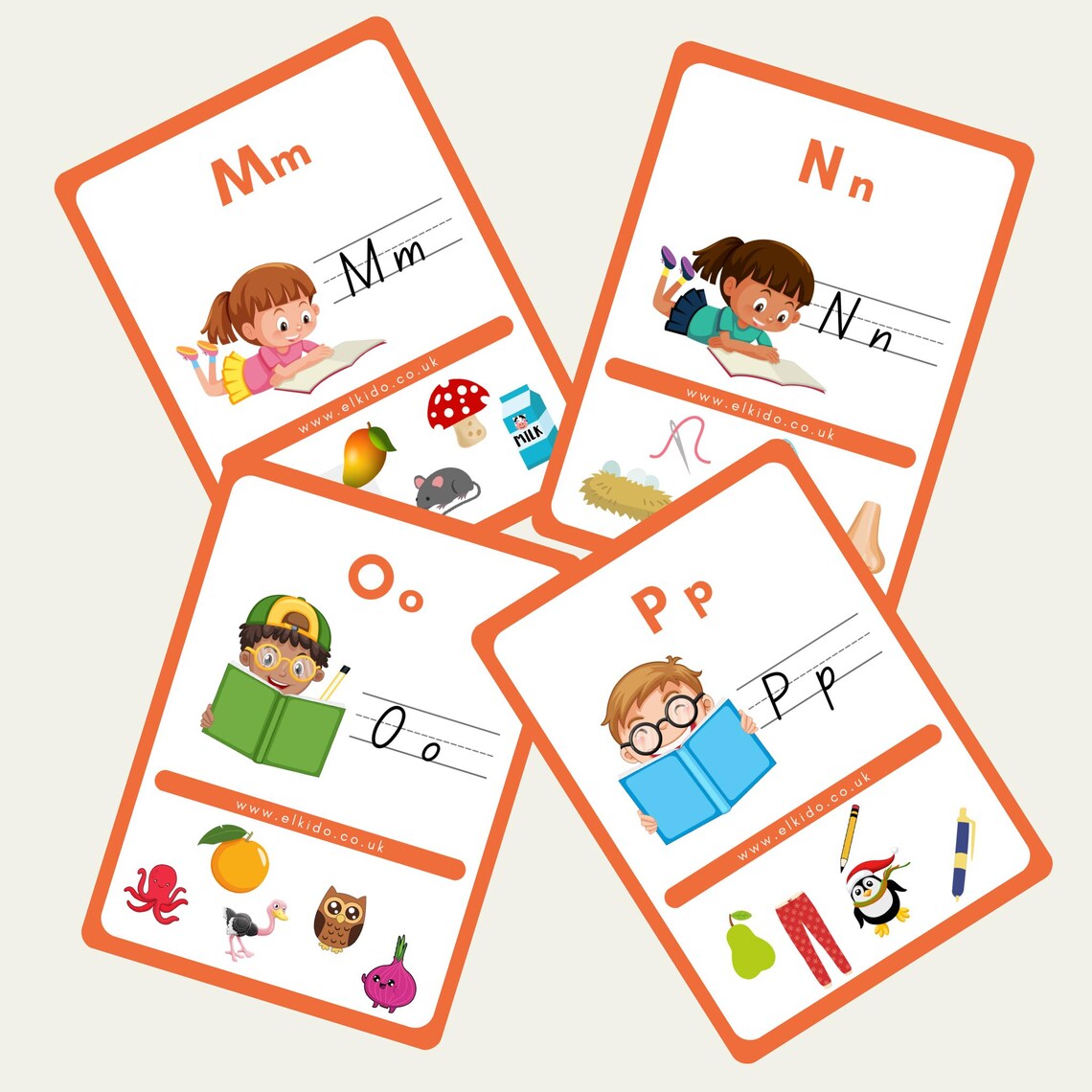 Printable Alphabet Flashcards | ABC Learning Cards for Kids |preschool ...