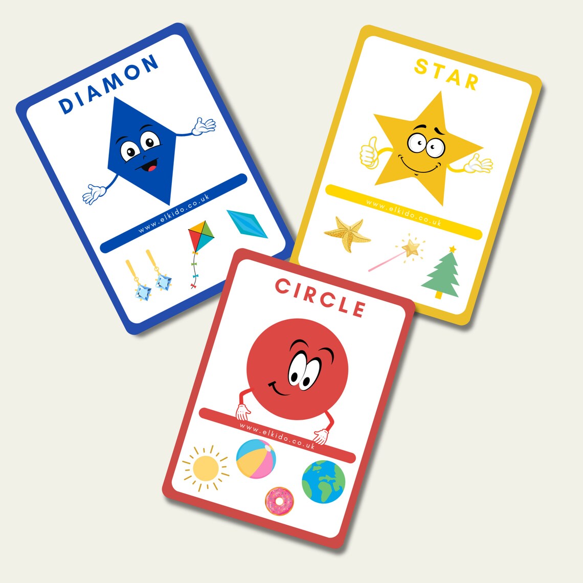 Printable Shapes Flashcards for Kids/learn Shapes Preschool Printable ...