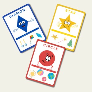 Printable Shapes Flashcards for Kids/learn Shapes Preschool Printable ...