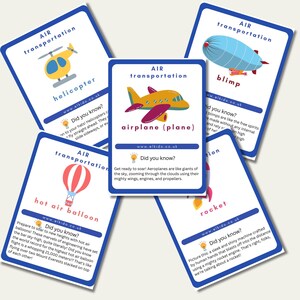 Printable Transportation Flashcards - Etsy